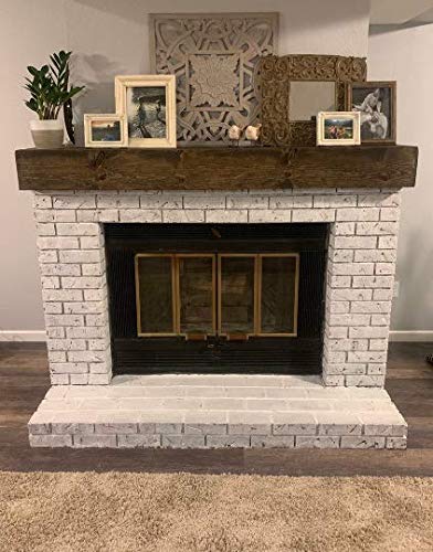 RoCoWood Rustic Handmade Floating Wooden Beam Mantel (72 inches, Jacobean)