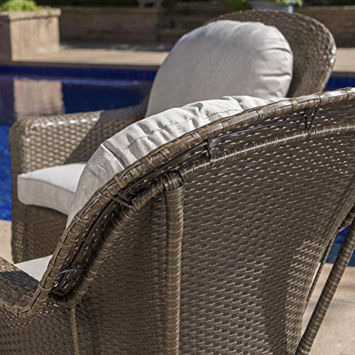 Christopher Knight Home 302169 "Liam CKH Outdoor Individual Items, 2-Pcs Set, Brown/Ceramic Grey