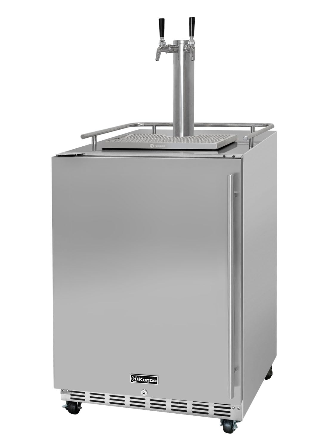 Kegco Kegerator 24" Wide Dual Tap Stainless Steel Commercial Beer Dispenser HK38SSC-L-2