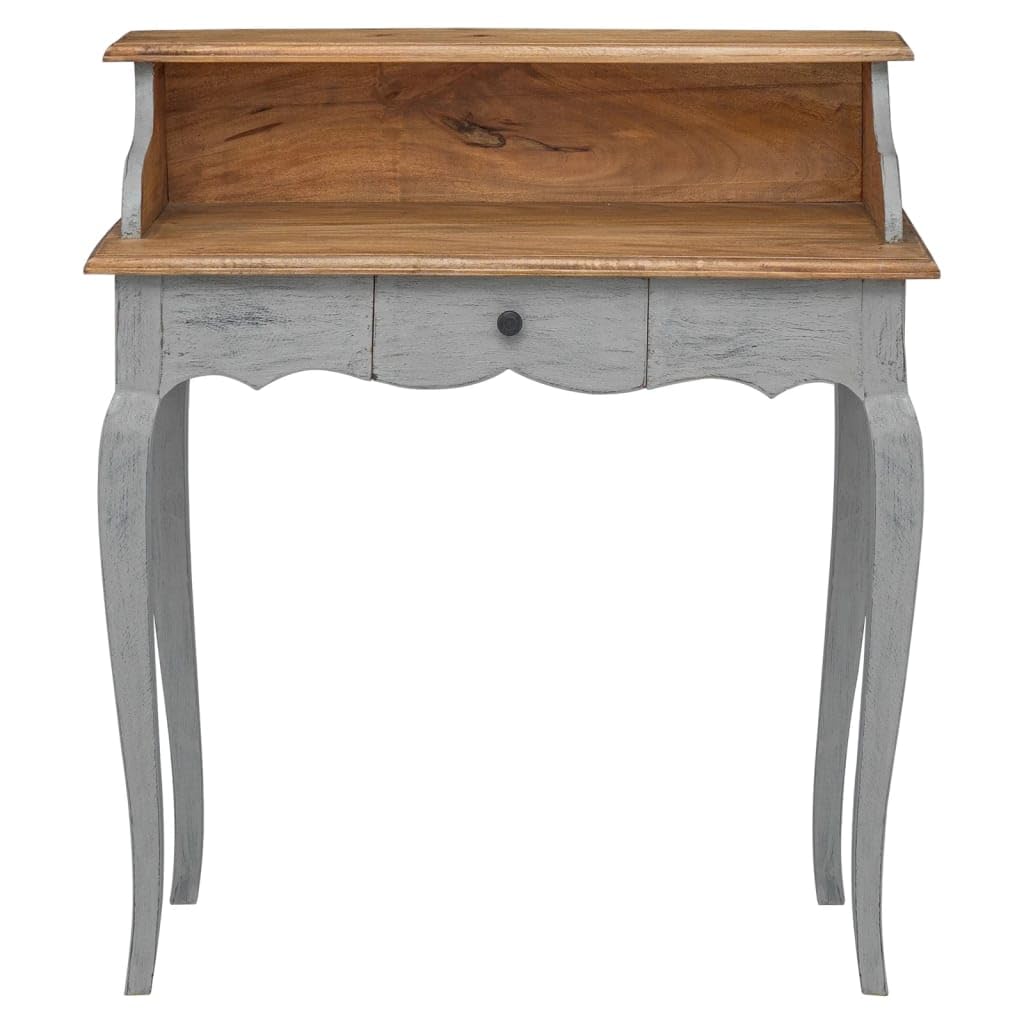 vidaXL Antique-Style Writing Desk – Solid Reclaimed Wood- Handmade - Easy Assembly- Tabletop Size 31.5"x15.7" – Overall Height 36.2"