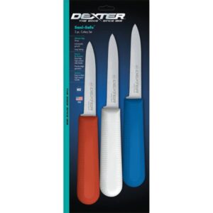 dexter russell s104-3rwc sani-safe 3-color paring knives - 3 / pk