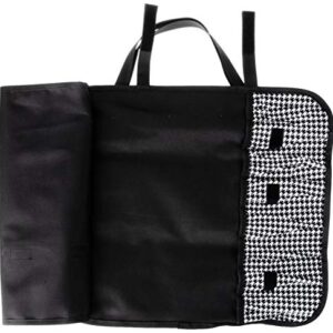 Mercer Culinary 7-Pocket Knife Roll Storage Bag, Houndstooth