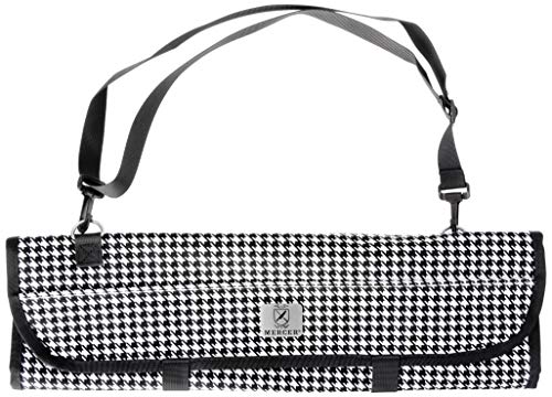 Mercer Culinary 7-Pocket Knife Roll Storage Bag, Houndstooth