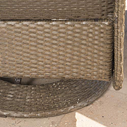 Christopher Knight Home 302169 "Liam CKH Outdoor Individual Items, 2-Pcs Set, Brown/Ceramic Grey