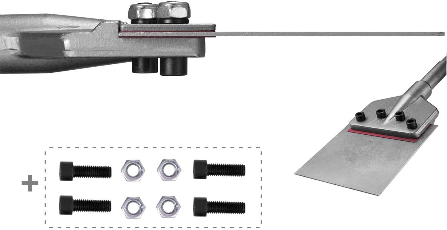 Firecore SDS Max Floor Scraper, 6-in Wide Tile Removal Bit with Long Handle and Heavy Duty Blade