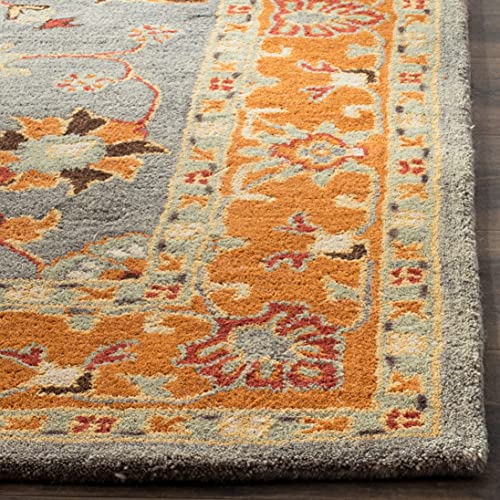 SAFAVIEH Heritage Collection 8' x 10' Blue/Orange HG401A Handmade Traditional Oriental Premium Wool Area Rug