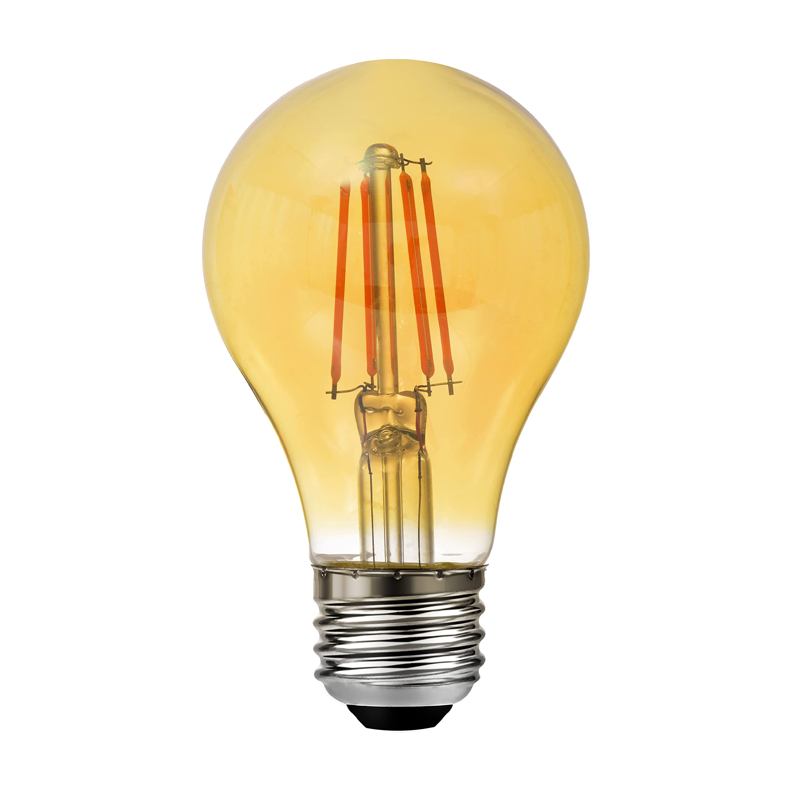 SYLVANIA LED Vintage A19 Light Bulb, 60W Equivalent Efficient 6.5W, 13 Year, Dimmable, 650 Lumens, Amber Glow - 1 Pack (75349)