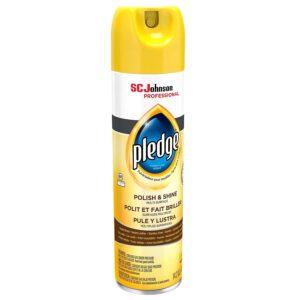 Pledge Polish and Shine Multiple-Purpose Cleaner, Lemon, 14.2 oz, 6/Carton (301168)