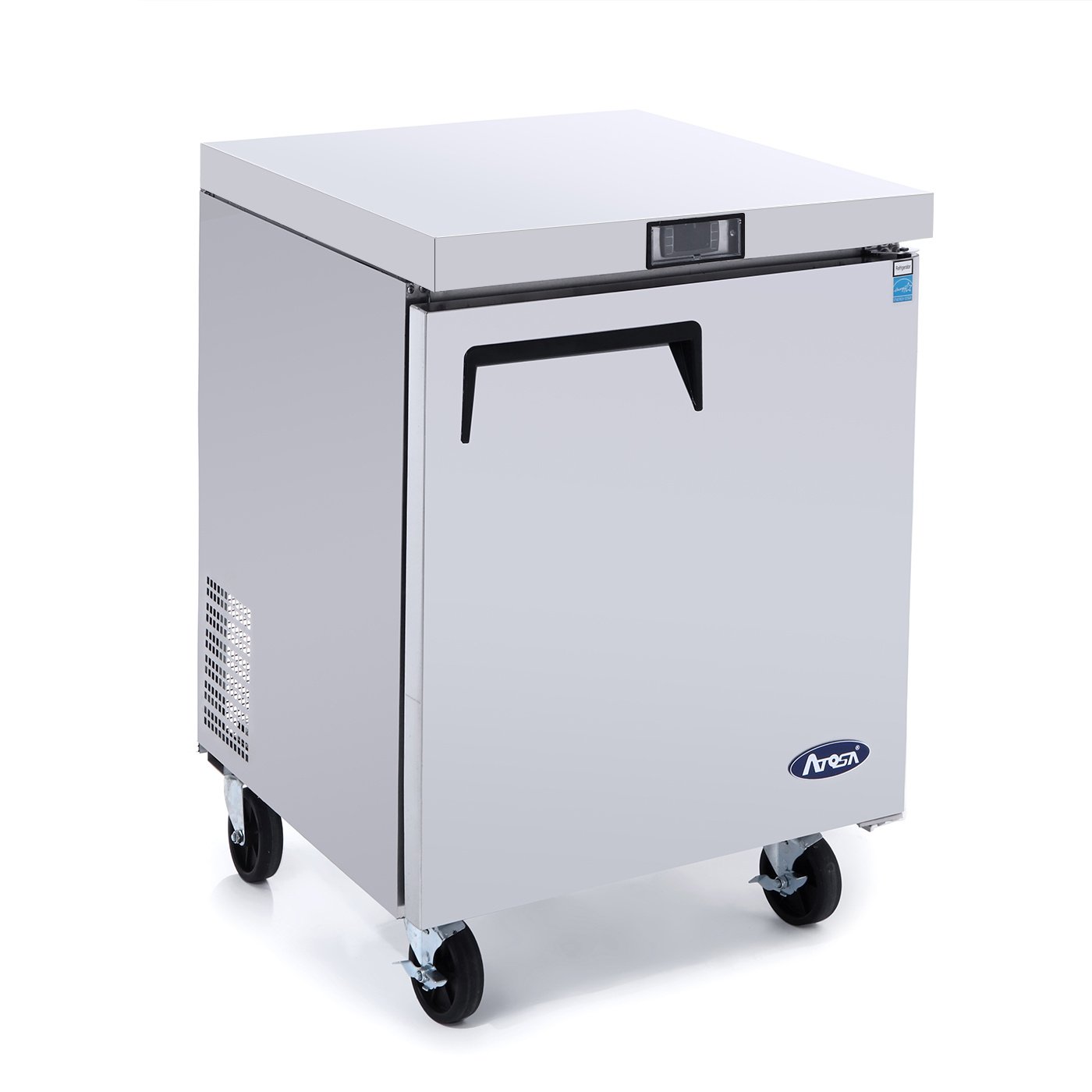 AtosaUSA MGF8405GR 27.50'' 1 Section Undercounter Freezer with 1 Right Hinged Solid Door and Side/Rear Breathing Compressor