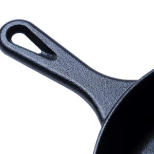 Keleday 10 Inch Cast iron Skillet, Pre-Seasoned Cast Iron Pan with Two Silicone Handles, Deep Cast Iron Frying Pan for Stovetop, Induction, Oven, Campfire