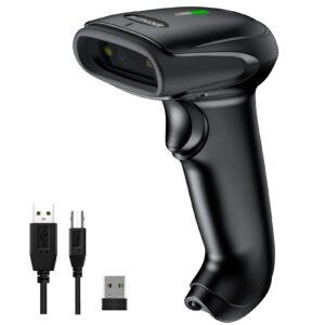 2d wireless barcode scanner,symcode datamatrix pdf417 qr code handheld reader for screen and printed bar code scan, works with windows mac and linux pc pos