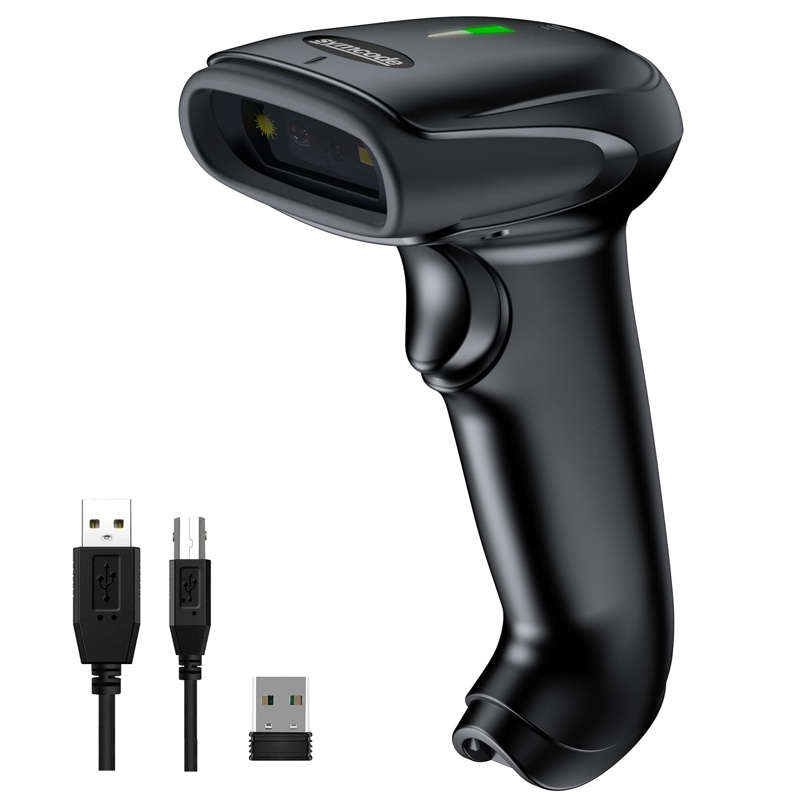 2D Wireless Barcode Scanner,Symcode Datamatrix PDF417 QR Code Handheld Reader for Screen and Printed Bar Code Scan, Works with Windows Mac and Linux PC POS