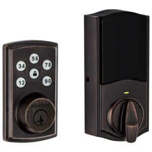 Kwikset 98880-005 SmartCode 888 Smart Lock Touchpad Electronic Deadbolt Door Lock with Z-Wave Plus Featuring SmartKey Security in Venetian Bronze