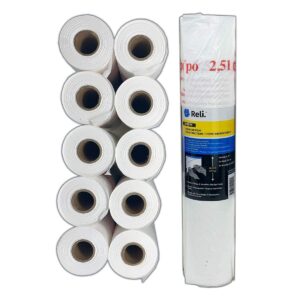 reli. masking film, 10 rolls bulk (90' foot x 99" inch) - masking plastic film for painting, automotive - pre-folded - hand-masker film plastic in bulk