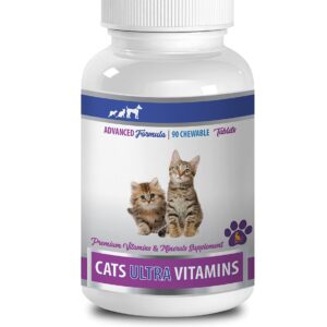 PET SUPPLEMENTS cat Liver Support - Cats Ultra Vitamins - Premium Vitamins and Minerals - CHEWABLE - Vitamin c for Cats - 1 Bottle (90 Chews)