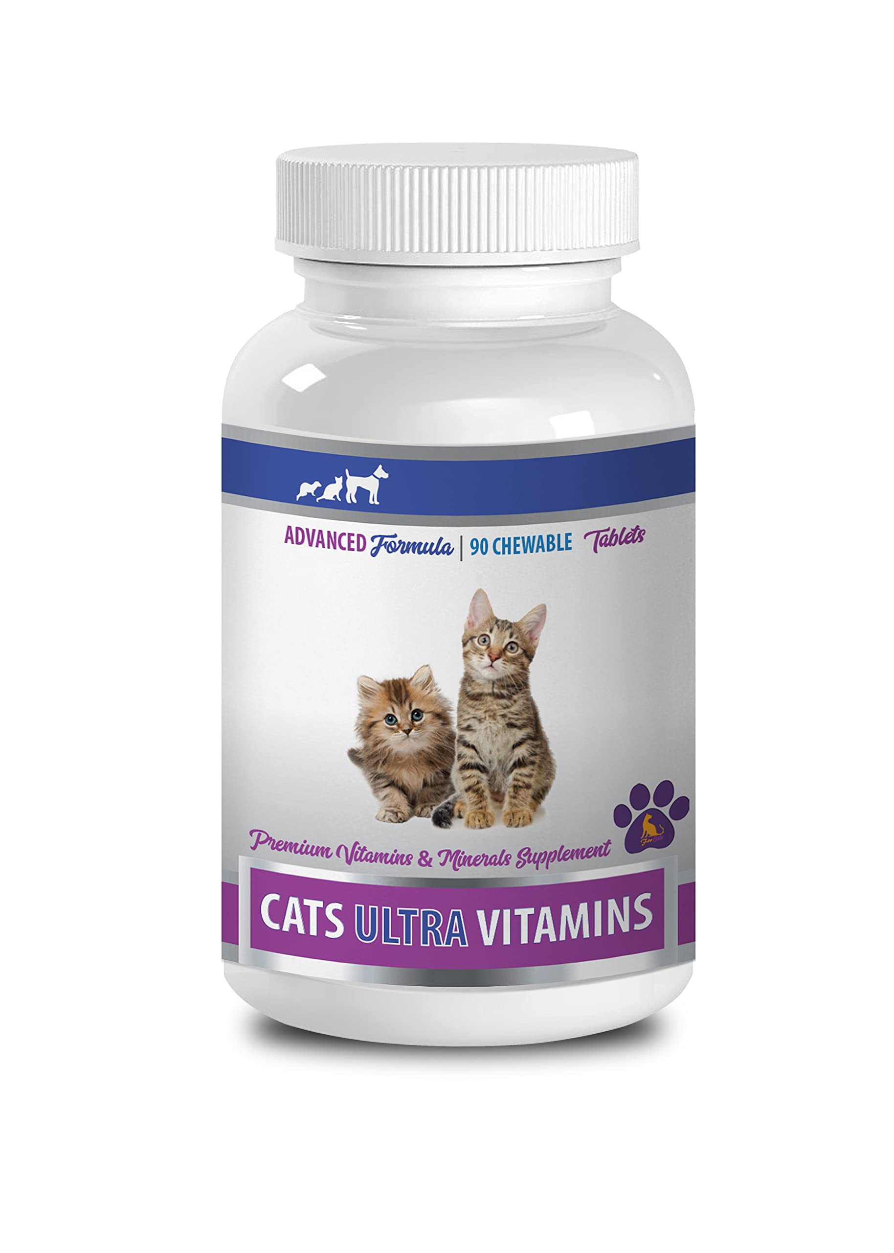 PET SUPPLEMENTS cat Liver Support - Cats Ultra Vitamins - Premium Vitamins and Minerals - CHEWABLE - Vitamin c for Cats - 1 Bottle (90 Chews)