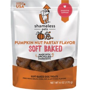 shameless pets pumpkin nut par-tay soft-baked biscuit, 6 oz