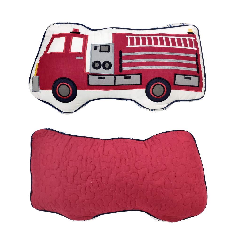 Brandream Boys Pillow Fire Truck Pillow Boys Cotton Decorative Throw Pillows Couch Bed Living Room Kids Bedroom Decor