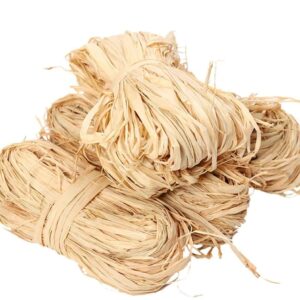 KINGLAKE Natural Raffia Ribbon Paper Christmas Raffia for Florist Bouquets Decoration Crafts Raffia Ribbon 2X 50g