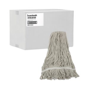 Boardwalk BWK4032C Value Standard Cotton Mop Head - White (12/Carton)