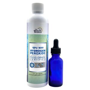 12% hydrogen peroxide medical food grade - 8 oz bottle with 1 bottle dropper - reconmended by the one minute cure book.