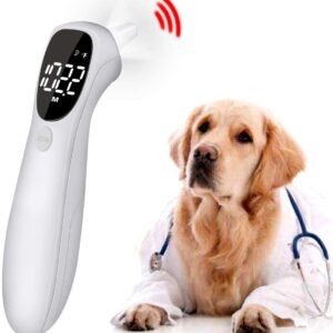 [Voice Off] Pet Non-Contact Ear Thermometer, Veterinary Ear Thermometer with CE and FDA, C and F Switchable, Suitable for Home Daily Health Check