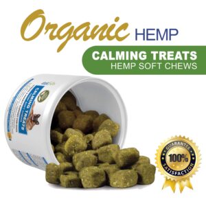 DakPets Hemp Calming Treats for Dogs - Made in USA w/Hemp Oil - Dog Anxiety Relief - Natural Separation Aid - Stress Relief - Fireworks - Storms - Barking 120 Soft Chews