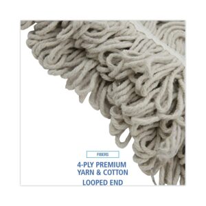 Boardwalk BWK4032C Value Standard Cotton Mop Head - White (12/Carton)