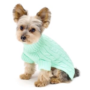 stinky g turtleneck dog sweater mint size #12