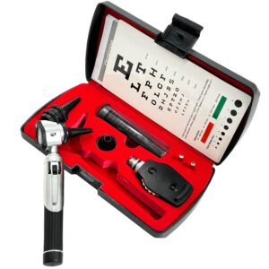 Premium Student Home USE LED Bright Light ENT Diagnostic Otoscope Plus 1 Extra Replacement Bulb Plus 10 Specula Cynamed