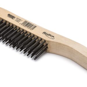 Lincoln Electric K3185-1 Carbon Steel Wire Brush, 4 x 16 Bristle Rows, 9.4" Length, Shoe Handle