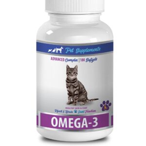 PET SUPPLEMENTS cat Omega 3 Fatty acids - Omega 3 - for Cats - Heart Brain and Joint Function - SOFTGELS - cat Joint Health Supplement - 1 Bottle (180 SOFTGELS)