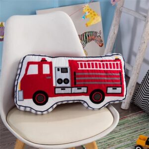 brandream boys pillow fire truck pillow boys cotton decorative throw pillows couch bed living room kids bedroom decor