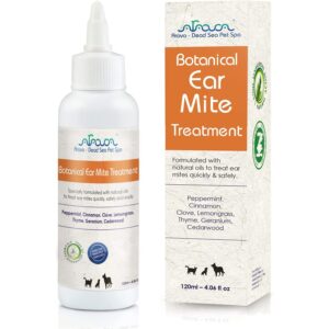 arava natural ear mite treatment for cats and dogs - effective ear cleaning drops for cat and dog ear mites and prevent infections - not for cats under 13 lbs & puppies under 9 months