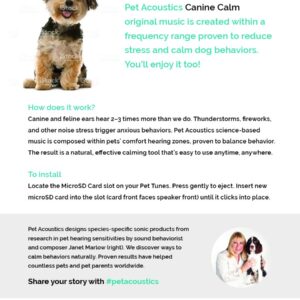 Pet Acoustics Canine Calm Music