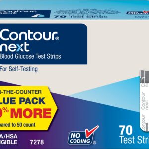 CONTOUR NEXT Blood Glucose Test Strips for Diabetes, 70 Count (Pack of 1)