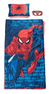 jay franco marvel spiderman zaap 3 piece plush sleepover set