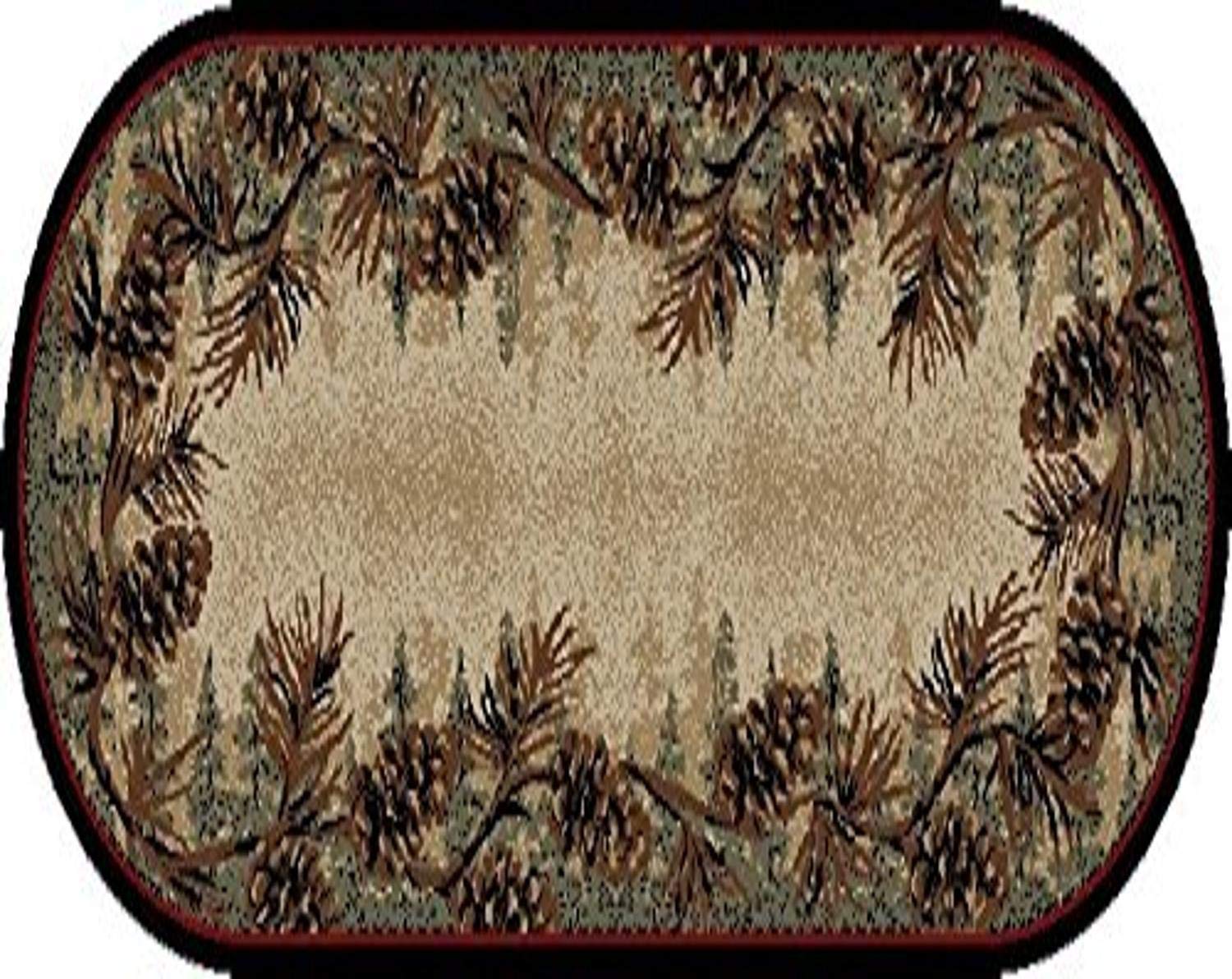 Mayberry Rugs Rustic Lodge Mount Le Conte Area Rug, 2'2" x 5'3" Oval