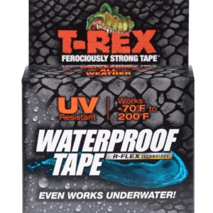 T-REX 285988 Waterproof Tape, 2-Inch x 5 ft, 3-Inch Core, Black