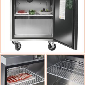 AtosaUSA MGF8405GR 27.50'' 1 Section Undercounter Freezer with 1 Right Hinged Solid Door and Side/Rear Breathing Compressor