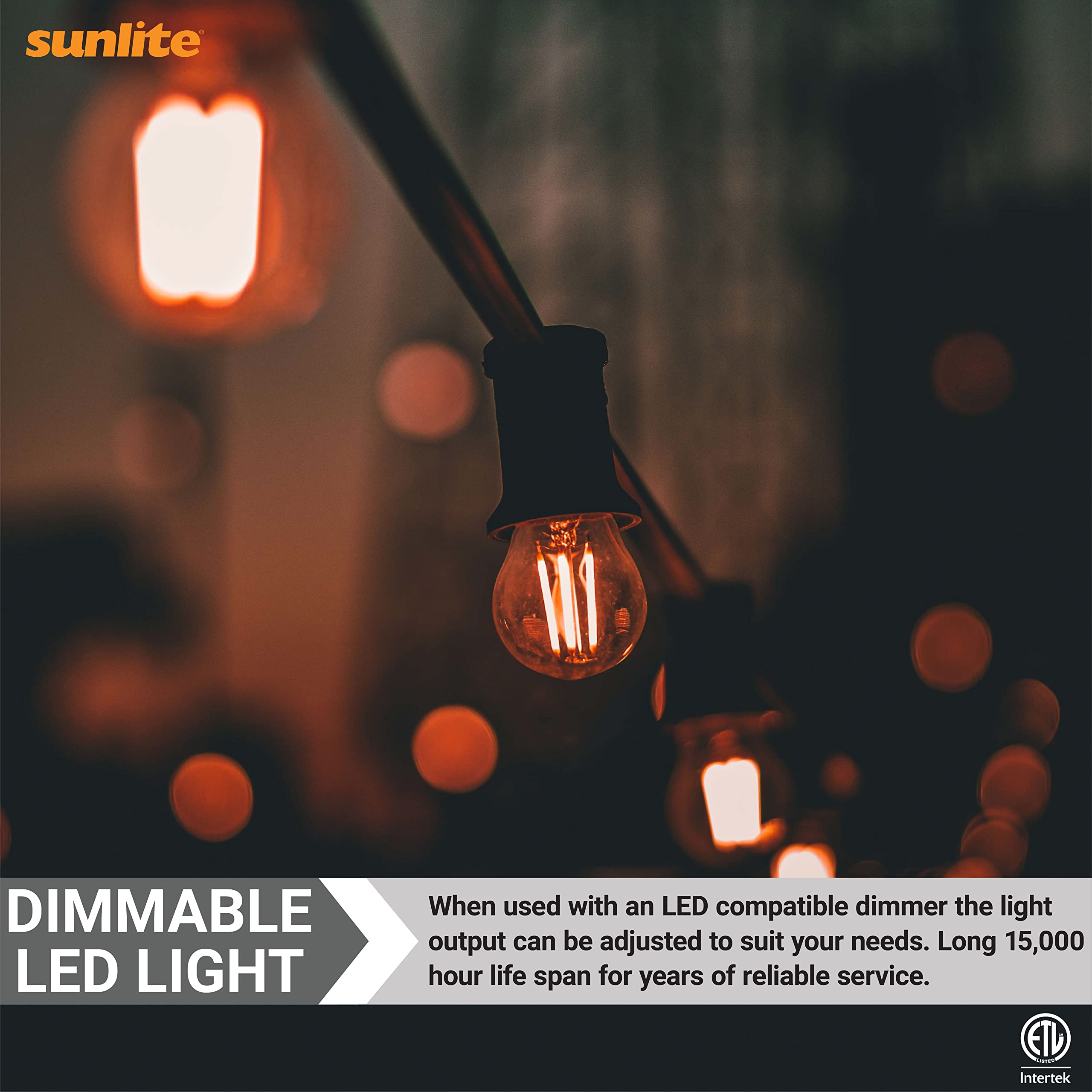 Sunlite LED G16 Filament Globe Light Bulb, 3 Watts (25W Equivalent), 250 Lumens, Dimmable, Medium E26 Base, Short Bulbs for Bedroom, Kitchen, 2700K Soft White, 6 Count