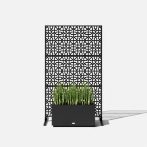 Veradek Outdoor Privacy Screen Series - Block Privacy Screen Set w/Stand (65% Privacy) | Made from Durable Materials; Easy Set-Up | Modern Décor for Patio Privacy, Room Divider, Fences