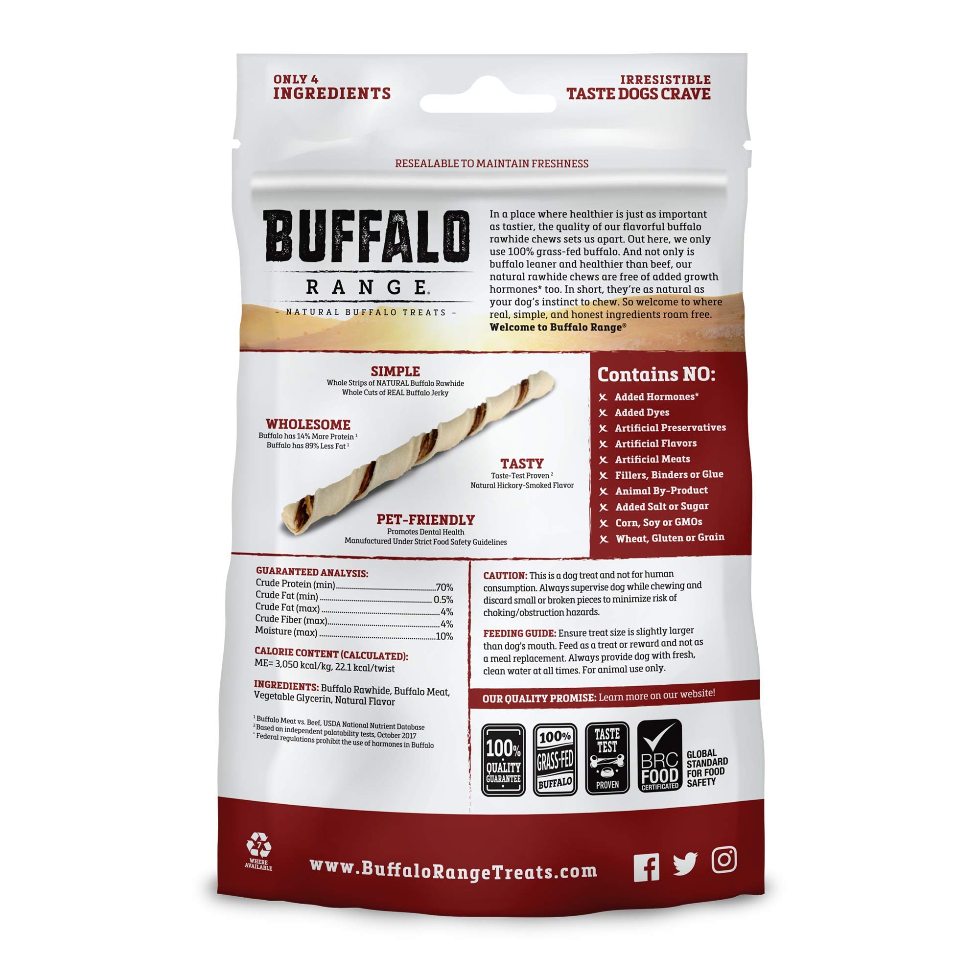 Buffalo Range Rawhide Dog Treats