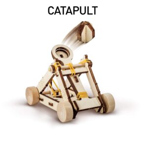 National Geographic Da Vinci Model Kit - Catapult Kit for Kids, 3D Puzzle Building Toy for Boys and Girls, Wood Building Kit for Kids, A Great STEM Project, Engineering Model Kit (Amazon Exclusive)