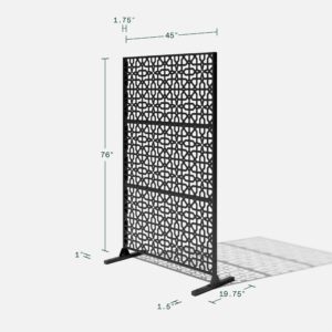 Veradek Outdoor Privacy Screen Series - Block Privacy Screen Set w/Stand (65% Privacy) | Made from Durable Materials; Easy Set-Up | Modern Décor for Patio Privacy, Room Divider, Fences