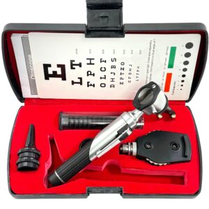 premium student home use led bright light ent diagnostic otoscope plus 1 extra replacement bulb plus 10 specula cynamed