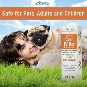 Arava Natural Ear Mite Treatment for Cats and Dogs - Effective Ear Cleaning Drops for Cat and Dog Ear Mites and Prevent Infections - NOT for Cats Under 13 LBS & Puppies Under 9 Months