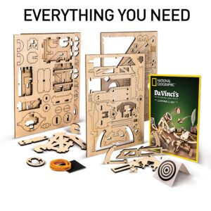 National Geographic Da Vinci Model Kit - Catapult Kit for Kids, 3D Puzzle Building Toy for Boys and Girls, Wood Building Kit for Kids, A Great STEM Project, Engineering Model Kit (Amazon Exclusive)