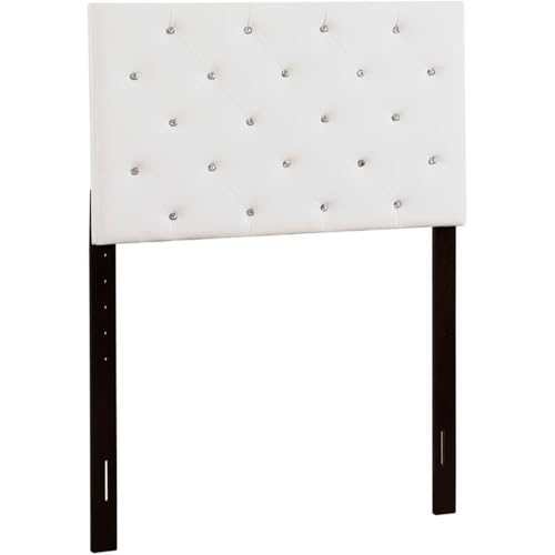 Glory Furniture Super Nova Faux Leather Upholstered Twin Headboard in White