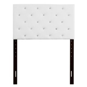 Glory Furniture Super Nova Faux Leather Upholstered Twin Headboard in White